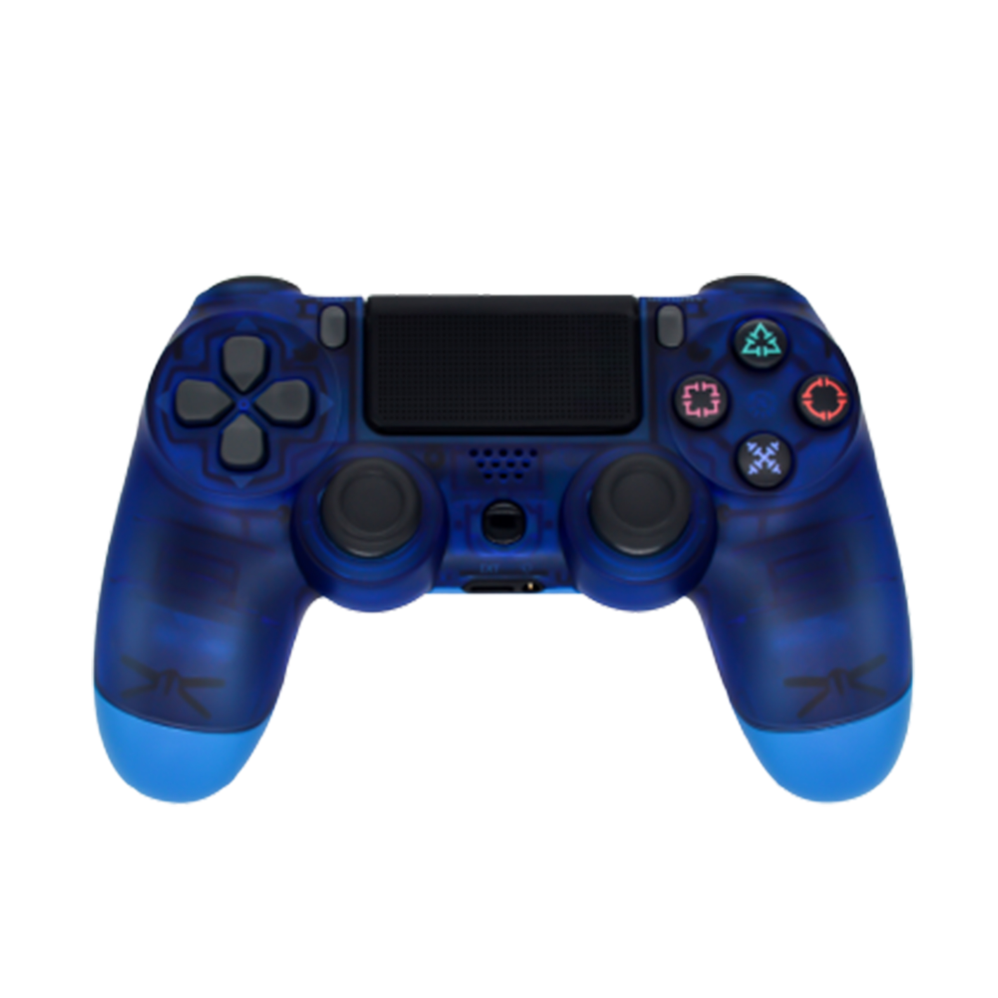 JOYSTICK INALAMBRICO P/PS4 AZUL TRANSPARENTE (JTGAME126) – Jtech