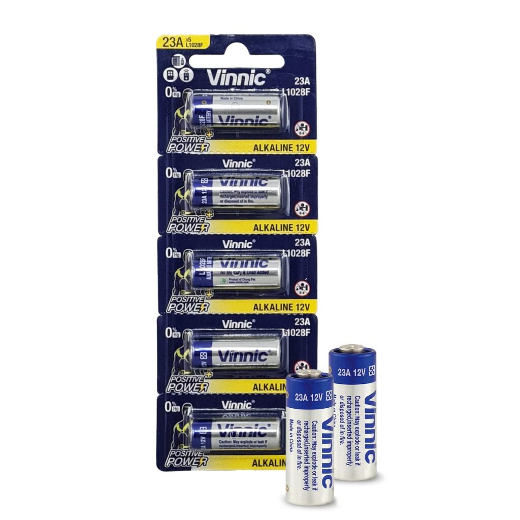 PILA VINNIC ALCALINA 23A 12V L1028 X5 (JTBAT017) › Jtech