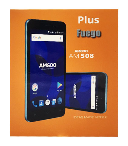 SMARTPHONE AMGOO PLUS AM508 5″ 1GB NEGRO C/AZUL (JTCEL047) › Jtech