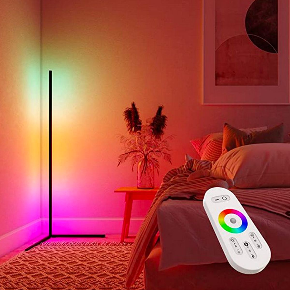 LAMPARA DE PIE LED RGB C/CONTROL (JTLAMP107) › Jtech