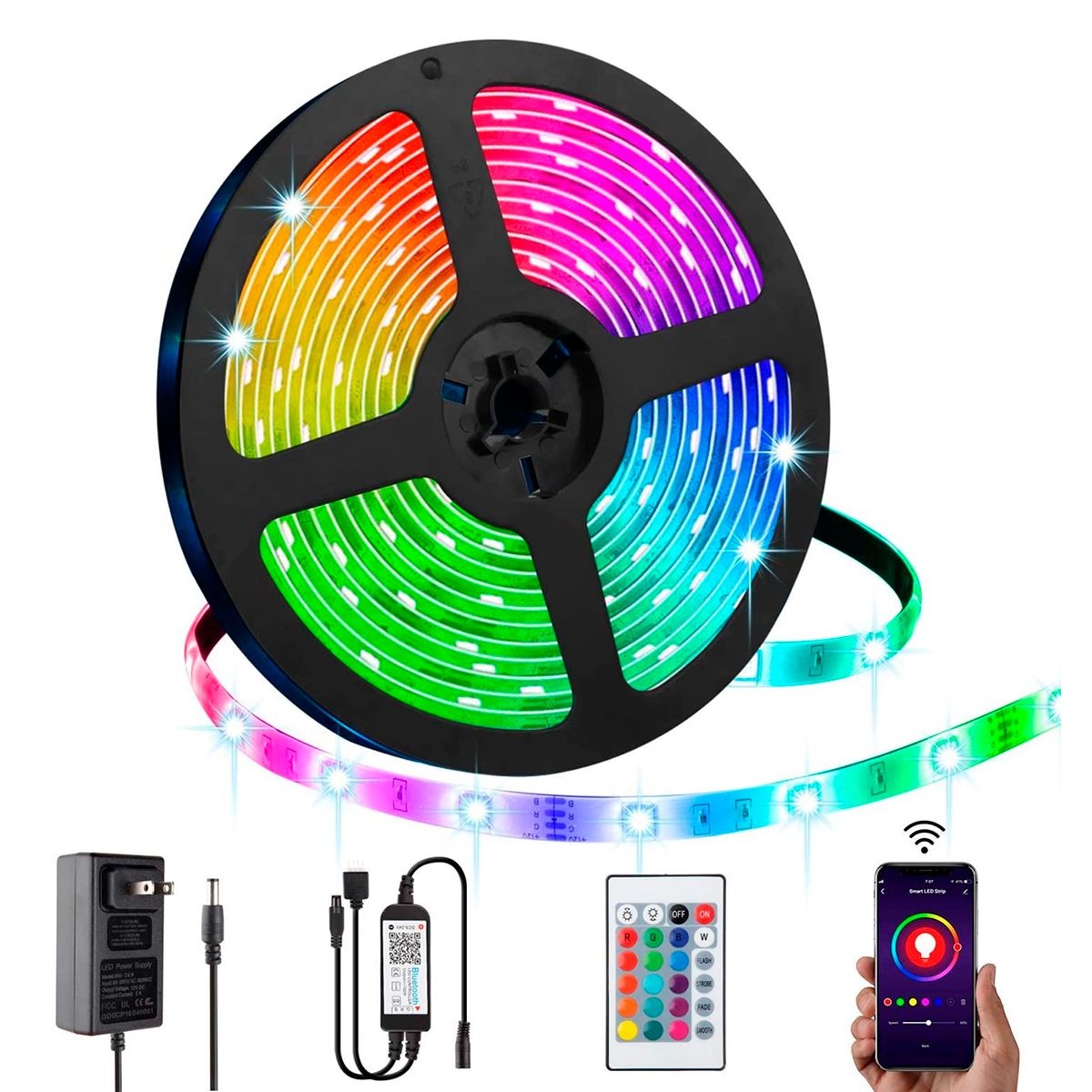 ROLLO LED RGB CON CONTROL Y BLUETOOTH (JTRLED025) › Jtech