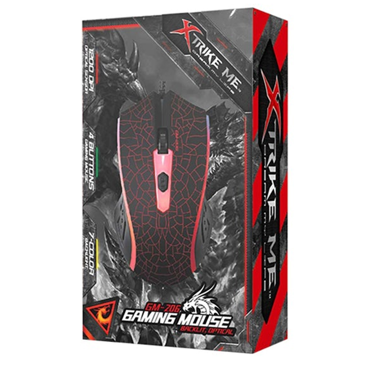 MOUSE GAMER XTRIKE ME GM-206 (JTXTRIKE013) › Jtech