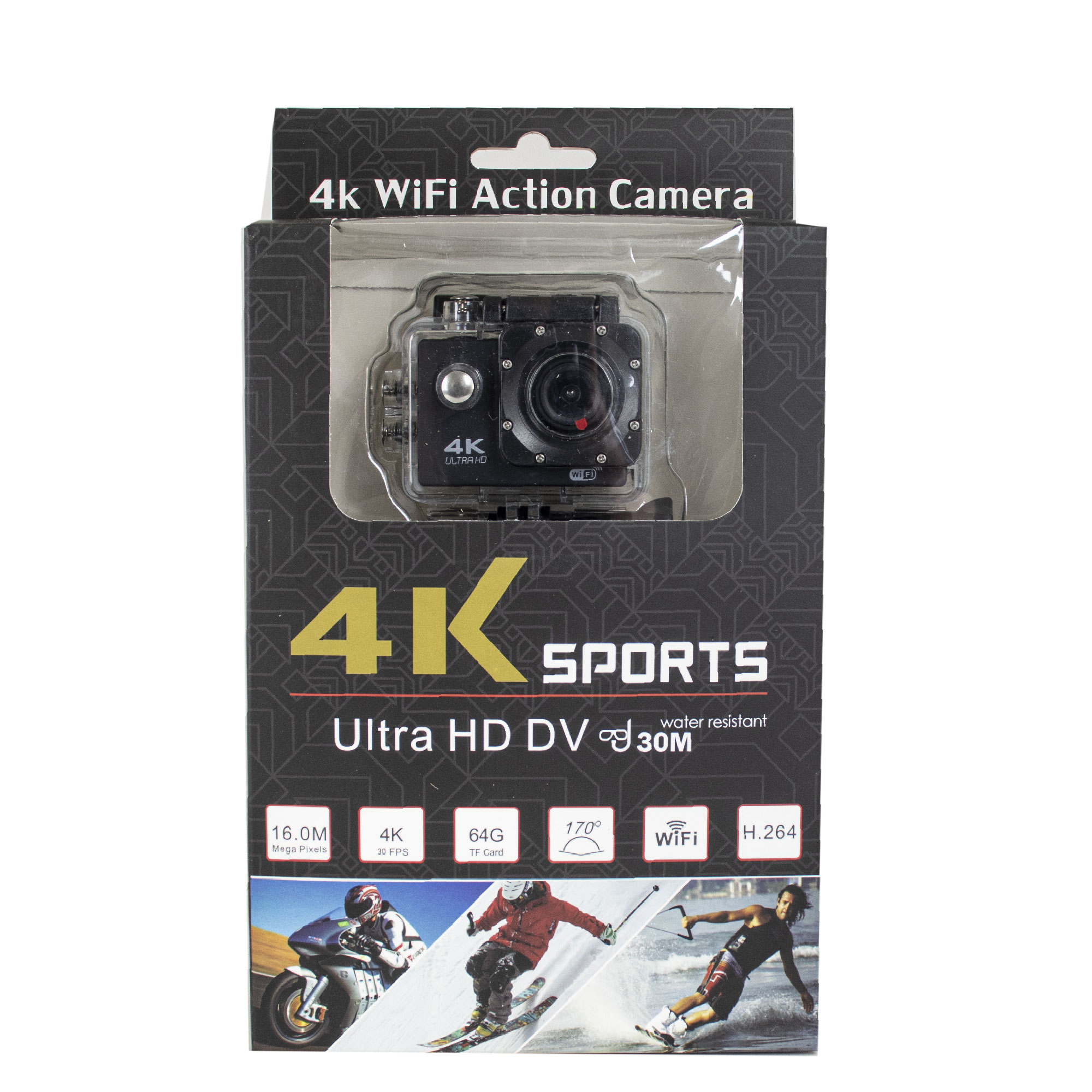 CAMARA DIGITAL SPORT 4K ULTRA HD NEGRA WATER RES (JTCAM008) – Jtech