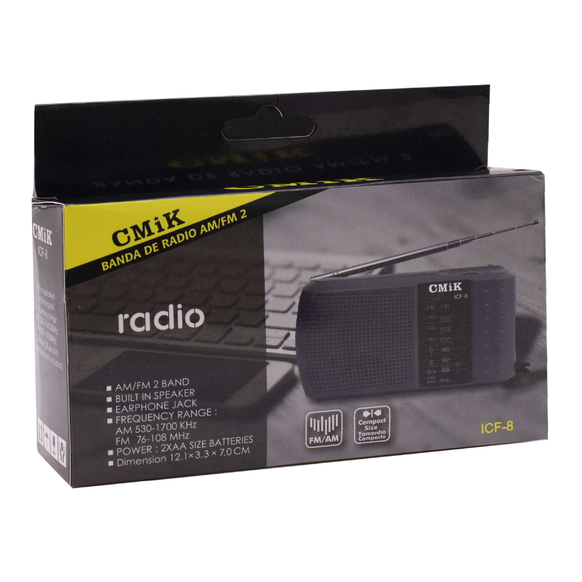 RADIO PORTATIL CMIK AM/FM A PILA ICF-8 (JTPAR181) – Jtech
