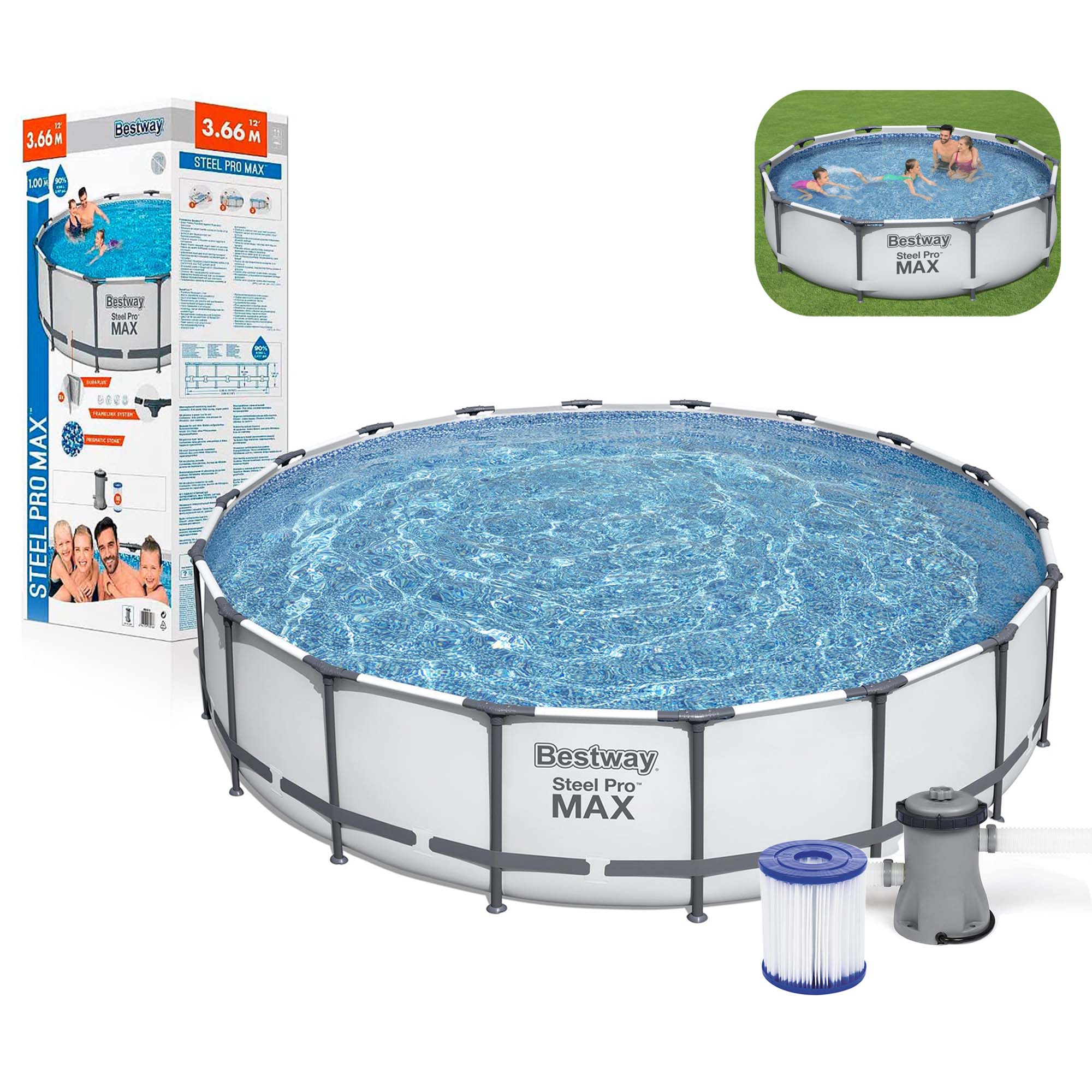 PISCINA ESTRUCTURAL REDONDA 9150L BESTWAY (JTBW56260) › Jtech