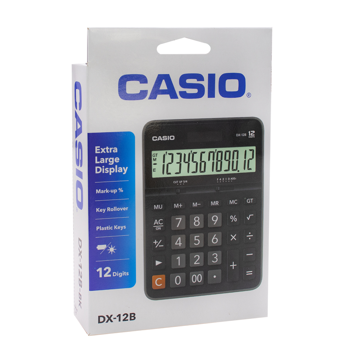CALCULADORA CASIO DX-12B-BK-W 12 DIGITOS (JTCASIO015) – Jtech