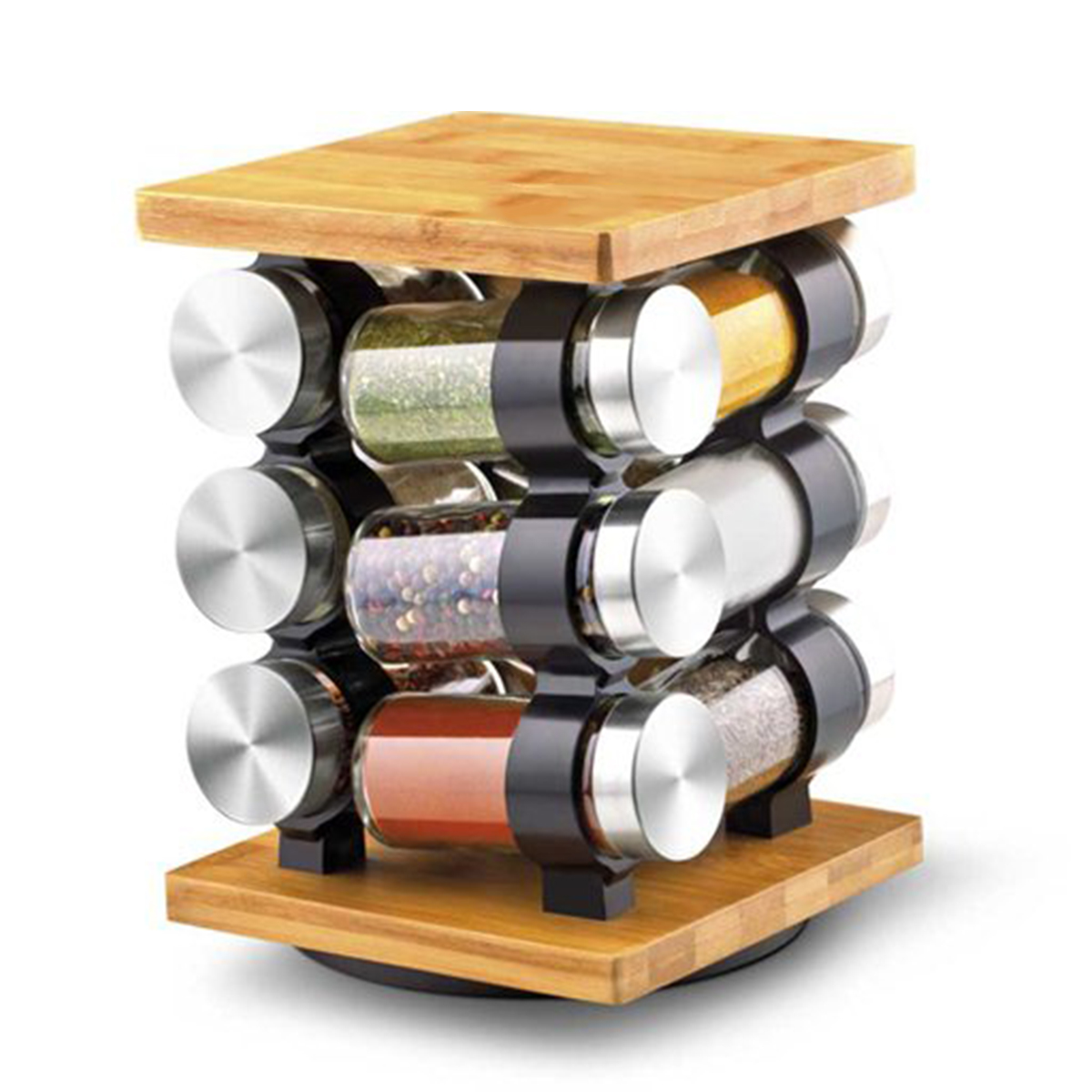 JUEGO DE ESPECIEROS X 12 VIDRIO Y MADERA (JTHOG782) – Jtech