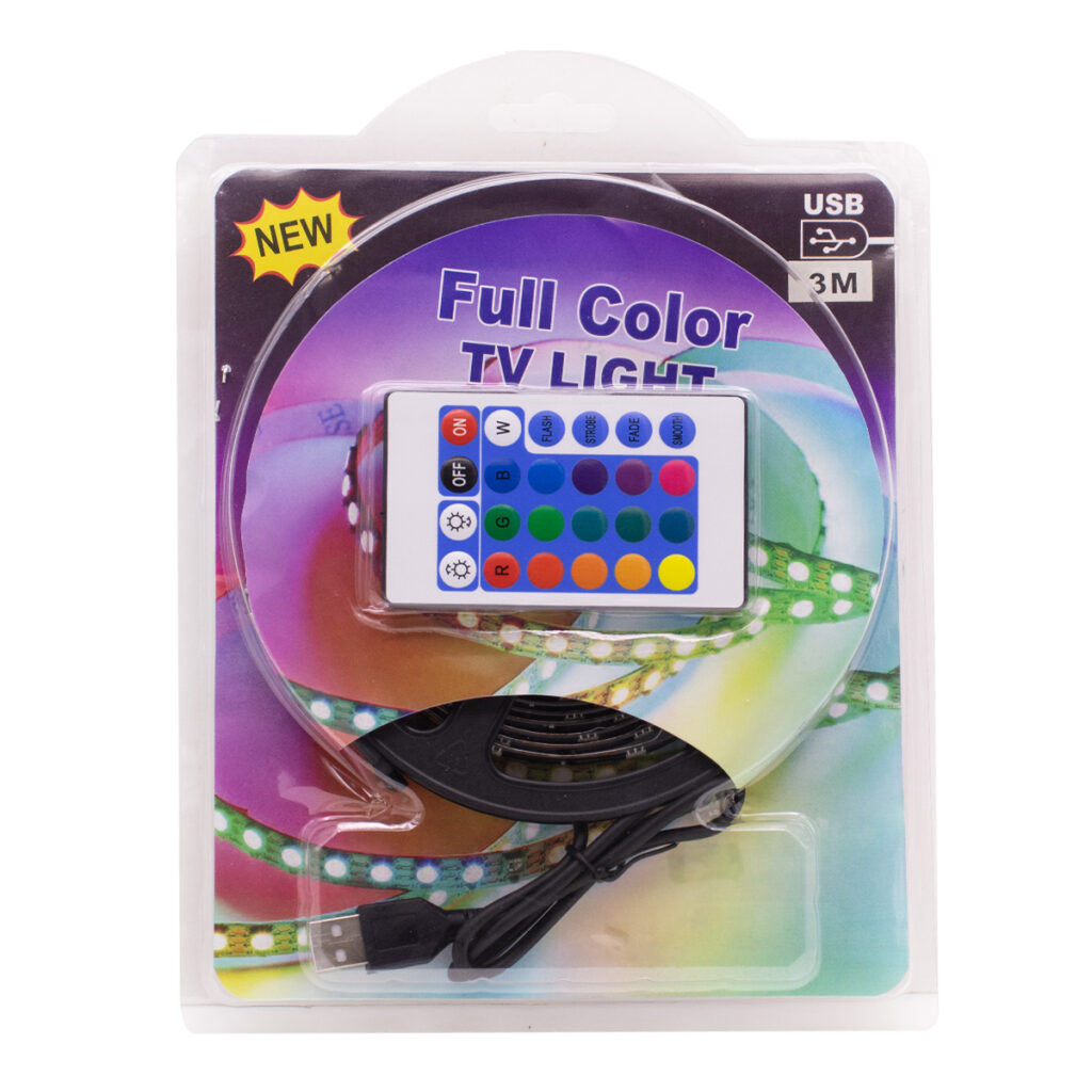 ROLLO LED 5050 RGB 3M USB C/CONTROL P/TV (JTRLED046) › Jtech