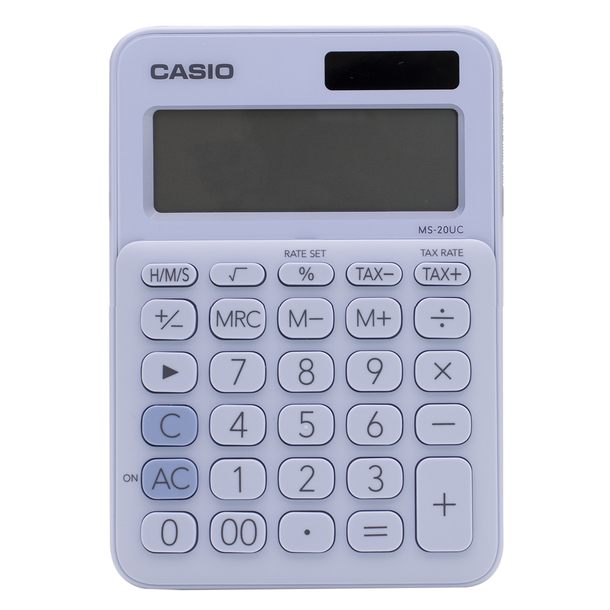 CALCULADORA CASIO MS-20UC-LB CELESTE SOLAR/A PILA (JTCASIO017) › Jtech