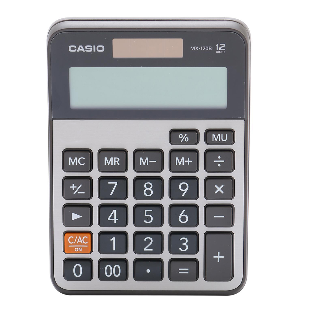 CALCULADORA CASIO MX-120B-W-DC SOLAR/A PILA (JTCASIO019) › Jtech