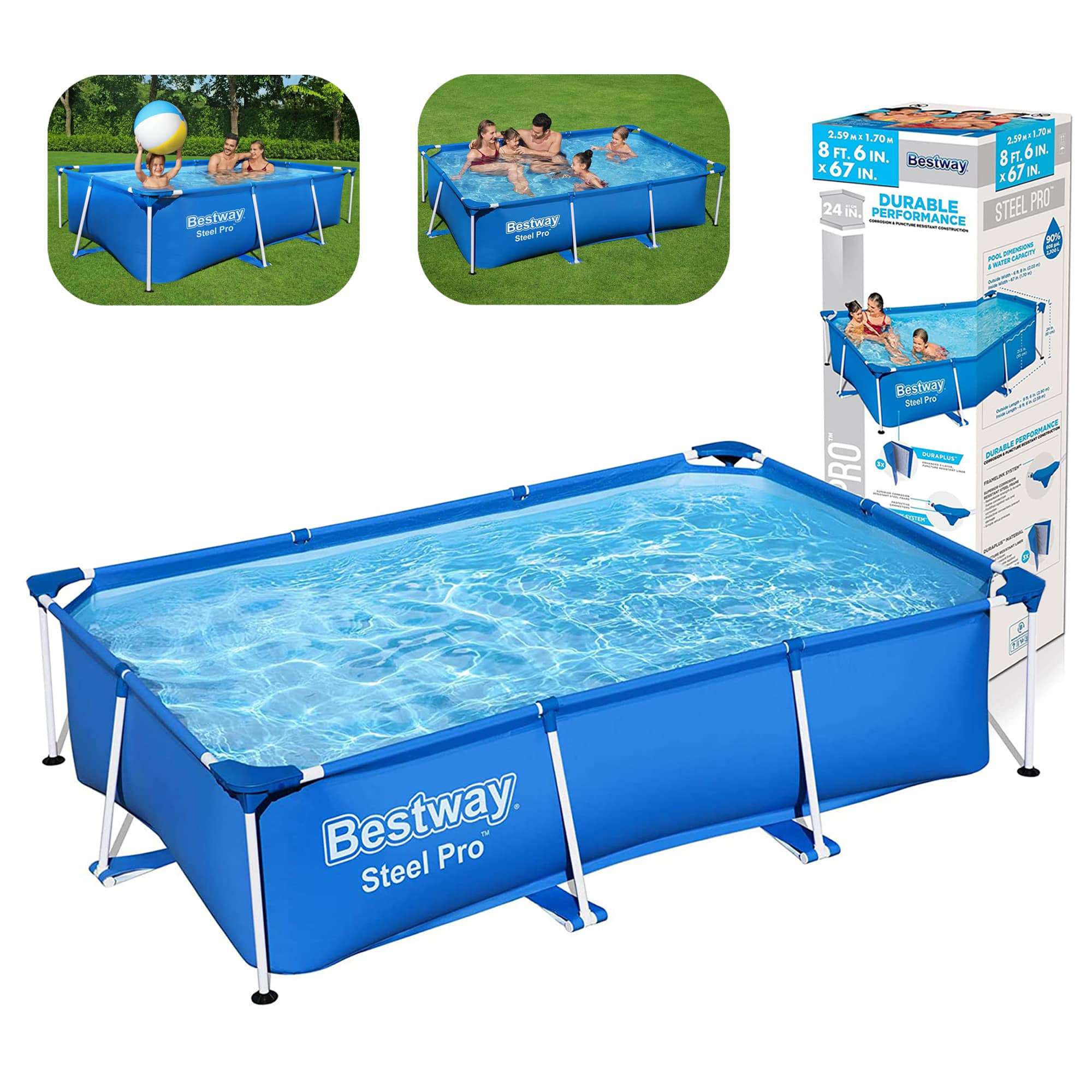 PISCINA ESTRUCTURAL RECTANGULAR 2300L BESTWAY (JTBW56403) › Jtech
