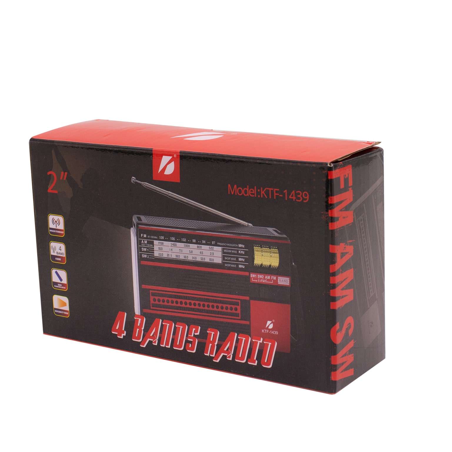 RADIO PORTATIL KTF-1439 AM FM NEGRO (JTPAR987) › Jtech