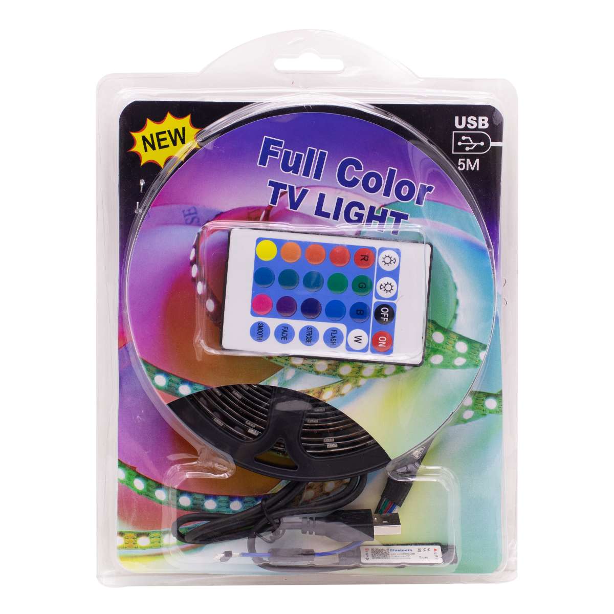 ROLLO LED 5050 RGB 5M USB CON BLUETOOTH CONTROL REMOTO (JTRLED045) › Jtech