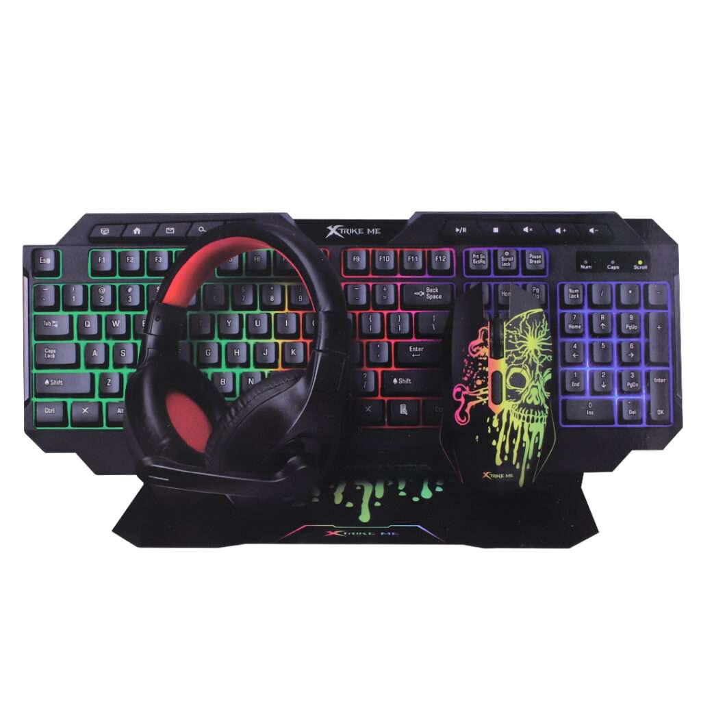 COMBO GAMER 4 EN 1 XTRIKE ME CMX-415 SP NEGRO RGB (JTXTRIKE119) › Jtech