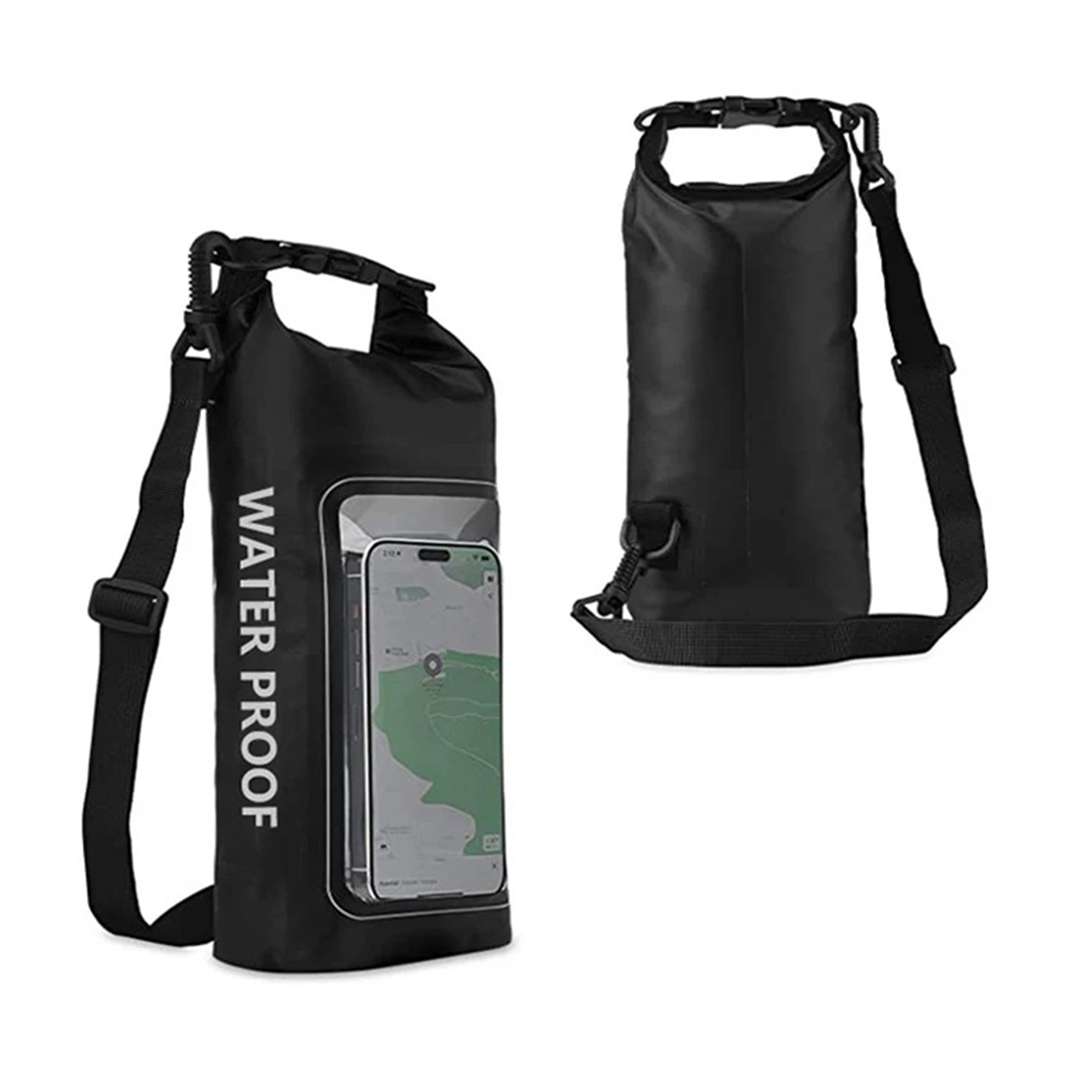 BOLSA IMPERMEABLE ESTANCO 2L C/PANTALLA NEGRO (JTACCEL336NEG) › Jtech