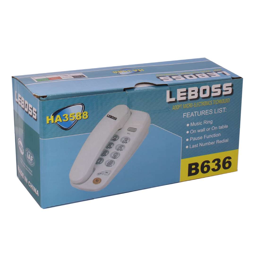 TELEFONO DE MESA LEBOSS 636 BLANCO (JTTEL026BLA) › Jtech