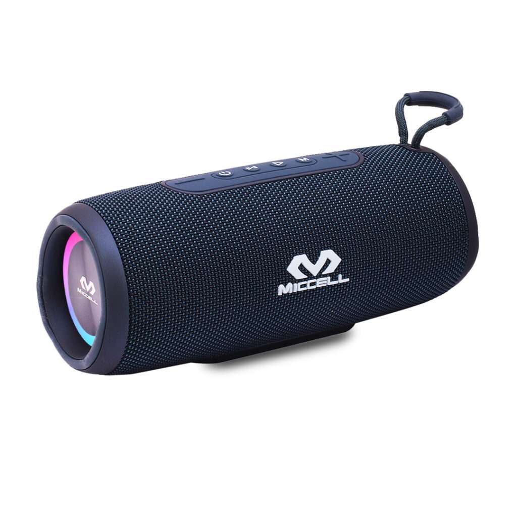 PARLANTE PORTATIL BT MICCELL SP40 AZUL CON LUZ RGB (JTMICC090AZU) › Jtech