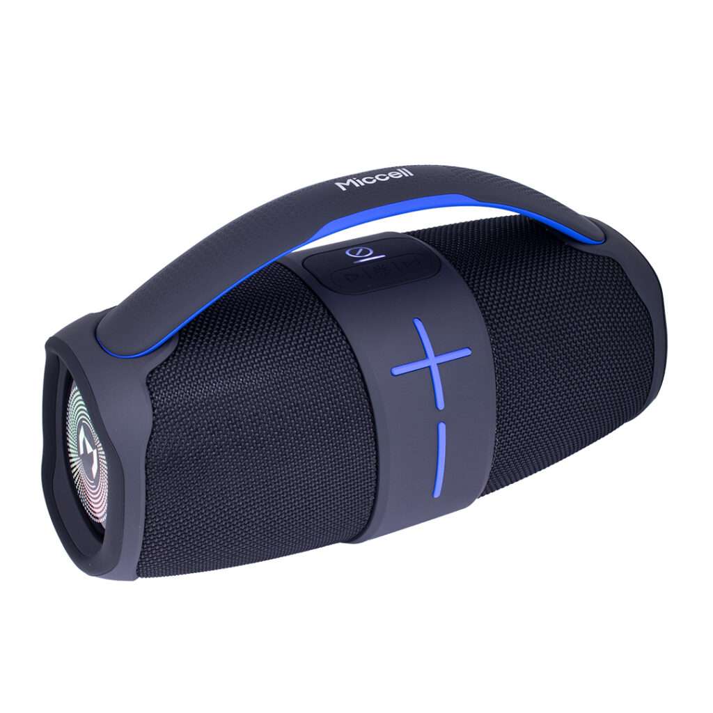 PARLANTE PORTATIL BT MICCEL VQ-SP01 RGB 20W NEGRO (JTMICC045) › Jtech