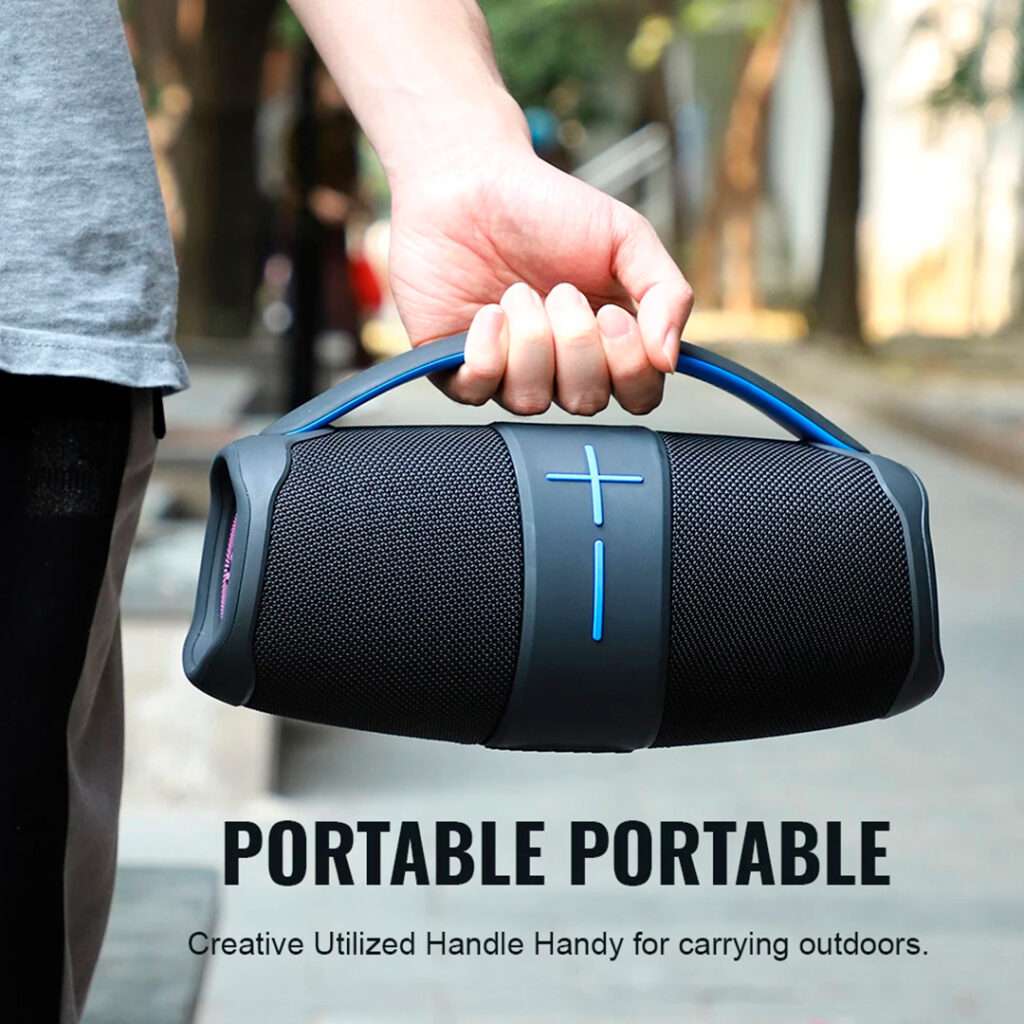 PARLANTE PORTATIL BT MICCEL VQ-SP01 RGB 20W NEGRO (JTMICC045) › Jtech