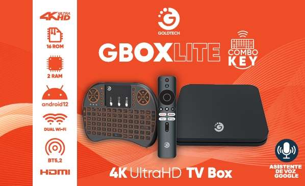TV BOX GOLDTECH QUAD 16GB 2GB 4K CON MINI TECLADO (JTACCAV193) › Jtech